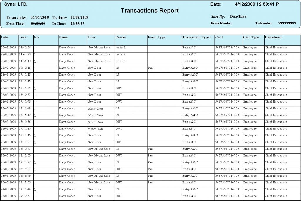 How To Create An Exceptions Report - Synel USA